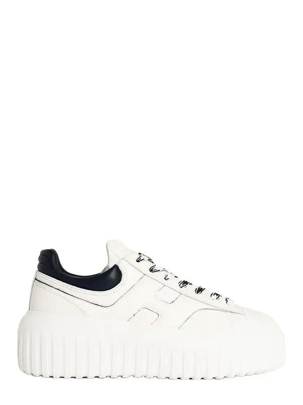 Hogan H Stripes Leather Sneakers - White