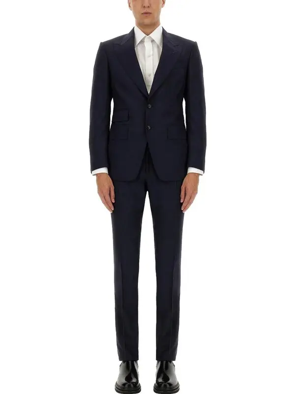 TOM FORD Abito 'grand Overcheck Shelton - Blue
