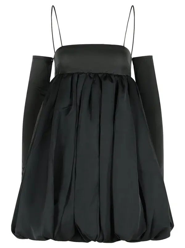 ROTATE BY BIRGER CHRISTENSEN Balloon Dress In Polyester - Black