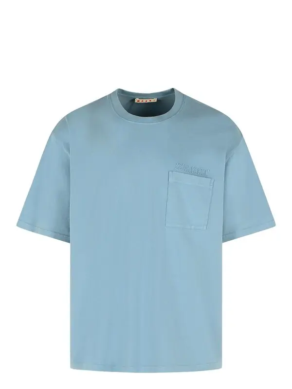 Marni Cotton T Shirt - Light Blue