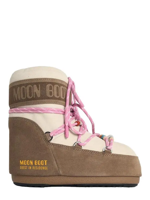 Moon Boot Icon Suede Low Top Boots - Beige