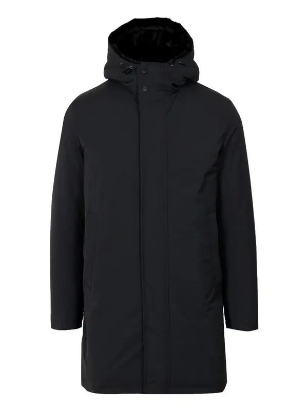 Herno Long-sleeve Fur Hooded Parka - Black