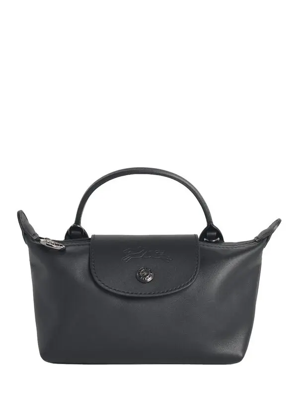 Longchamp Le Pliage Xtra Leather Clutch - Black