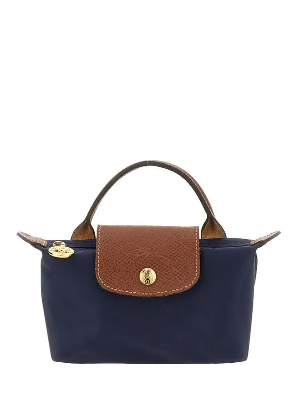 Longchamp Le Pliage Pochette With Handle - Blue
