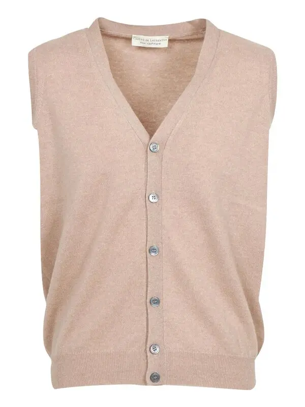 FILIPPO DE LAURENTIIS Wool And Cashmere Vest - Sand