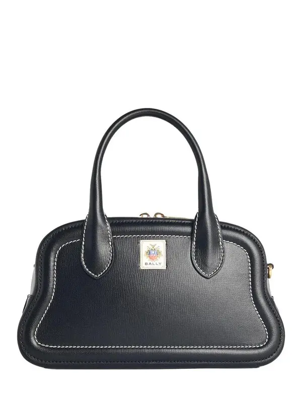 Bally Leather Bag With Gold Tone Hardware - Black