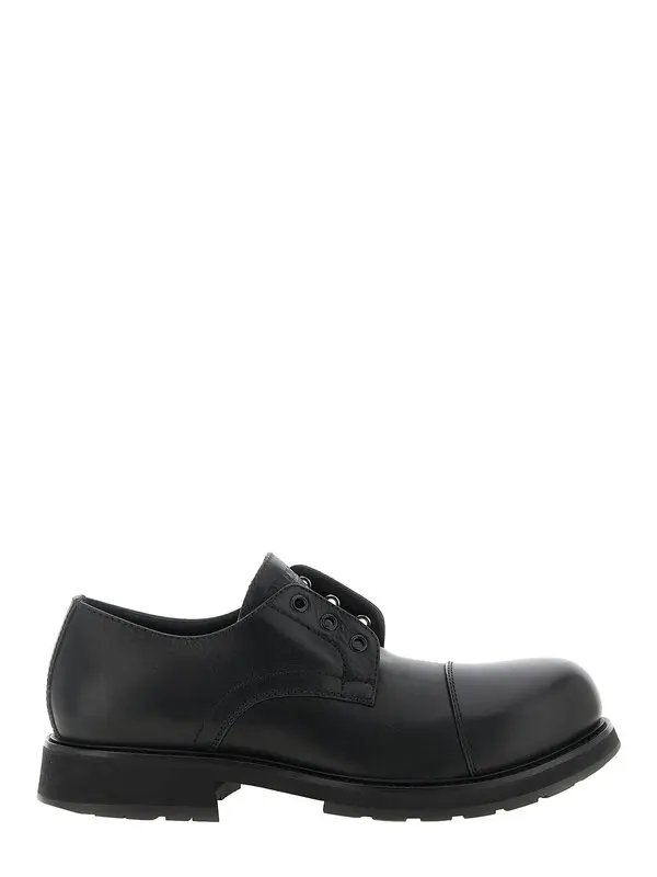 Balenciaga Truck Derby Leather Loafers - Black