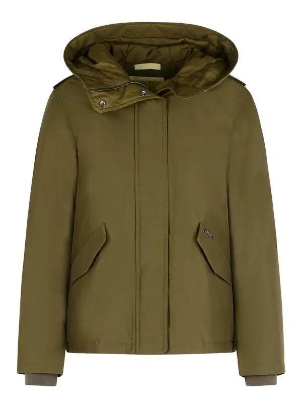 Woolrich Military Padded Ramar Cloth Hooded Jacket - Green