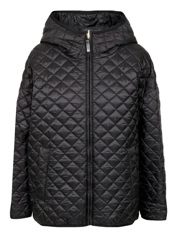 Max Mara Reversible Technical Canvas Coat - Black