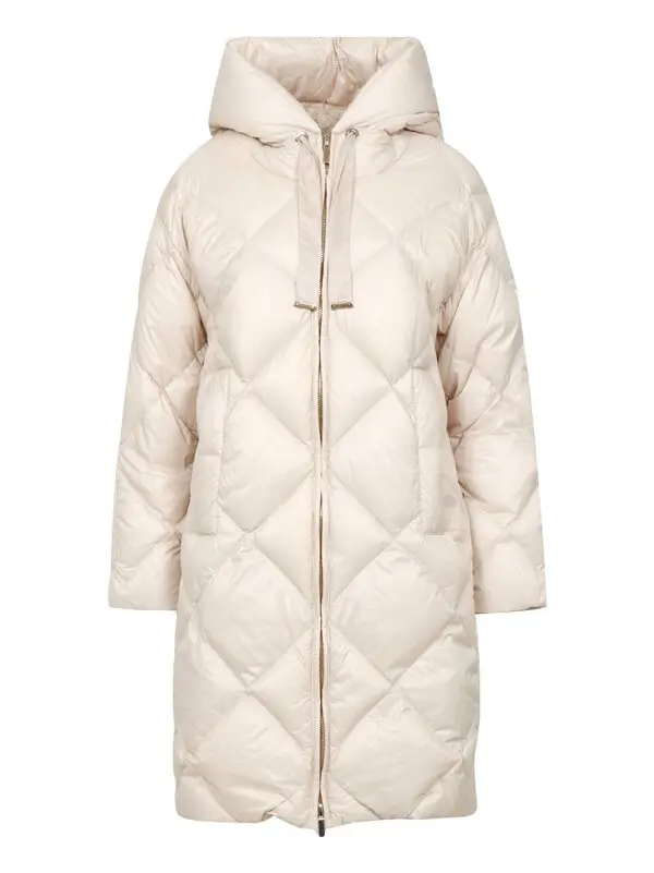 Max Mara The Cube Midi Length Down Coat - Latte