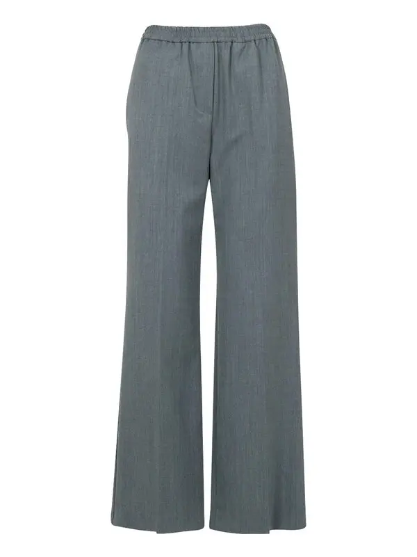 Max Mara Wide Leg Trousers - Grigio Medio