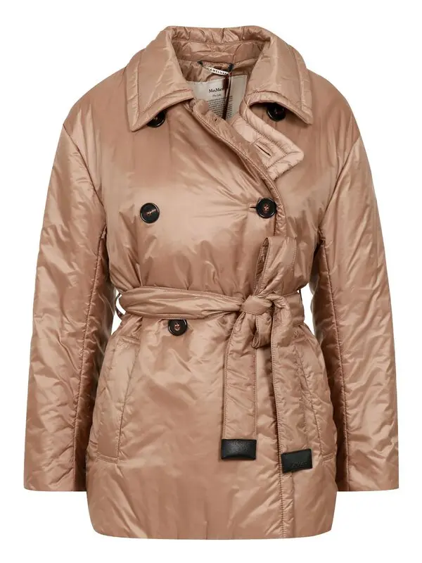 Max Mara Iridescent Canvas Coat - Miele
