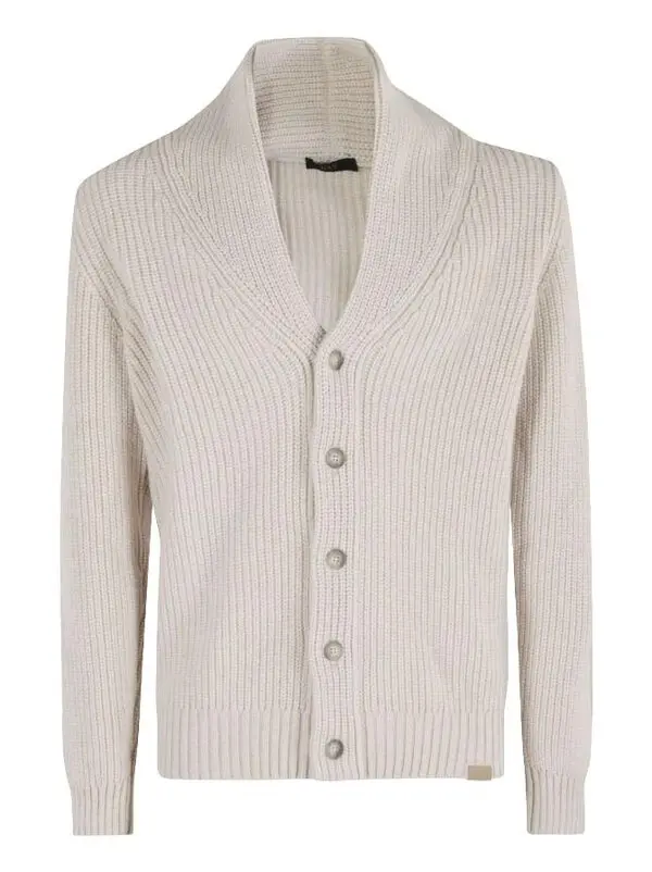 FAY Wool Knit Cardigan - Ivory