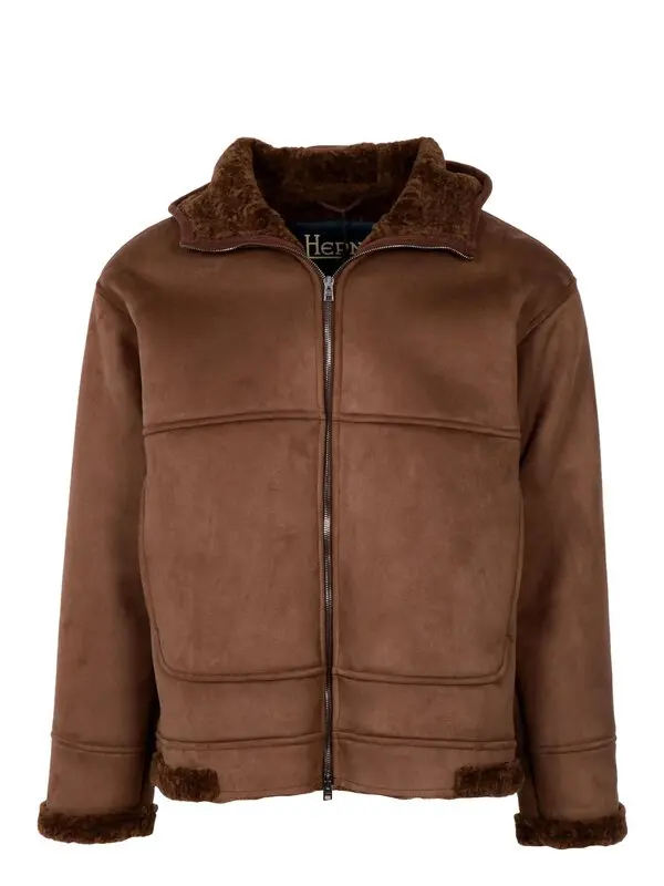 Herno Zip Up Hooded Jacket - Brown