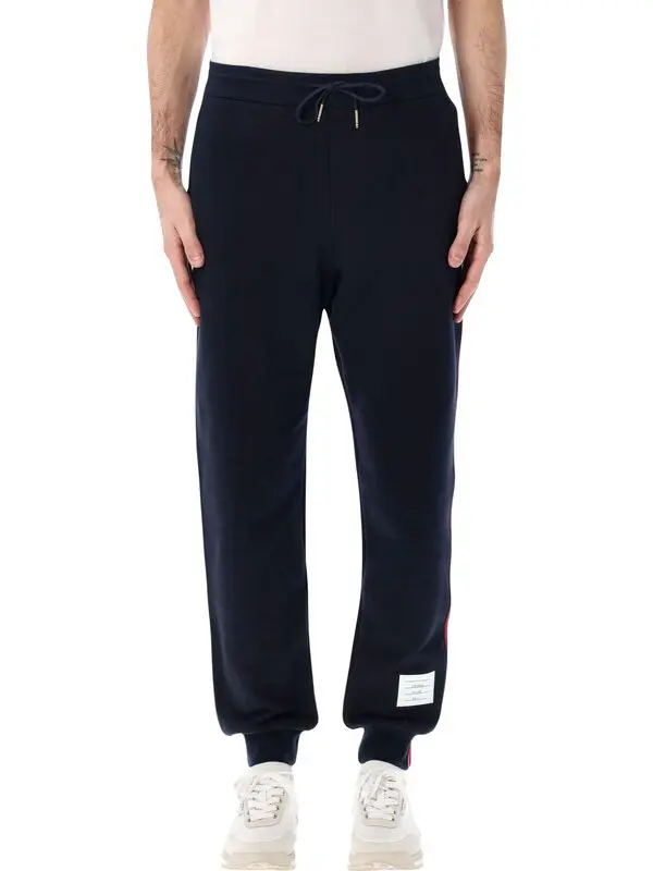 Thom Browne Grosgrain-trimmed Sweatpants - Blue