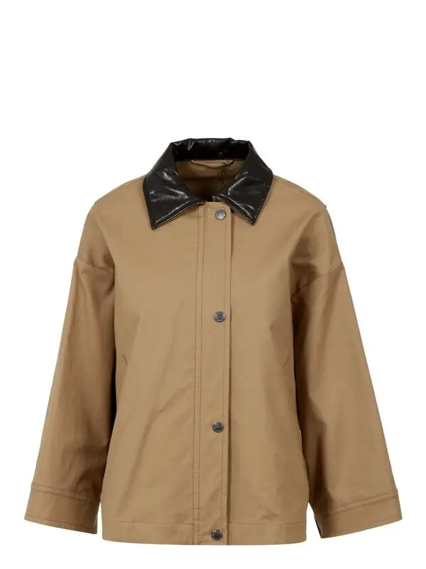 Max Mara Cotton Blend Canvas Coat - Deserto