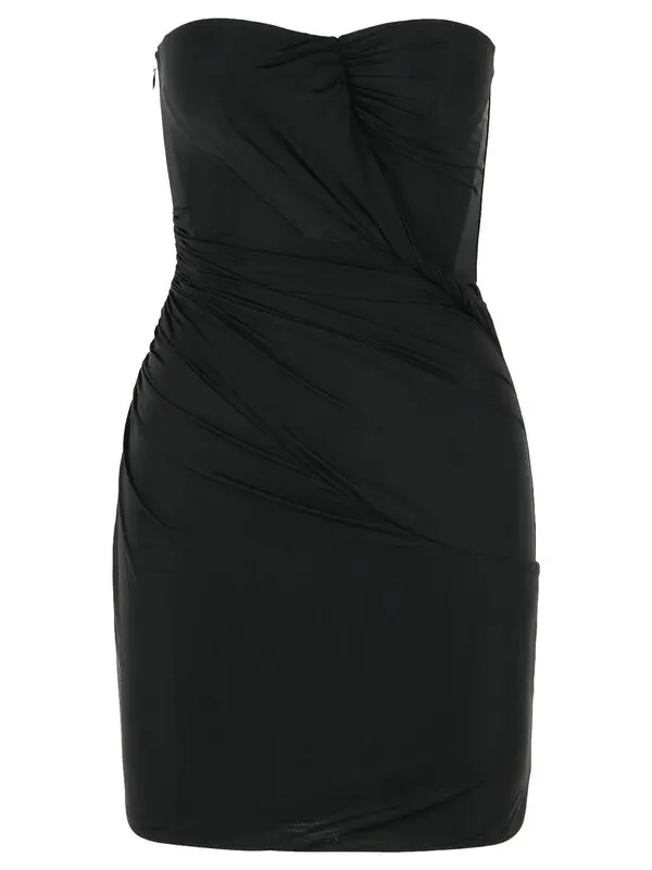 Blumarine Stretch Nylon Jersey Dress - Black