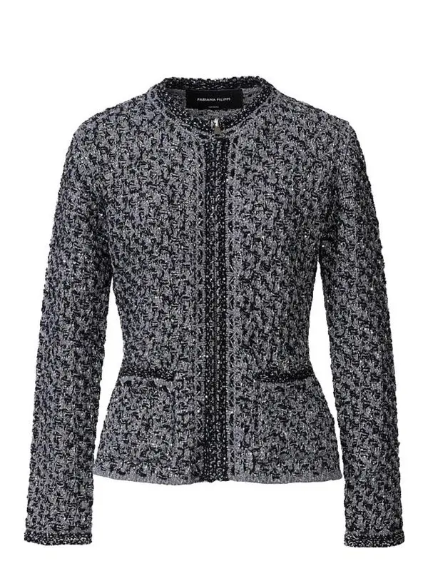 Fabiana Filippi Tweed Jacket - Blue
