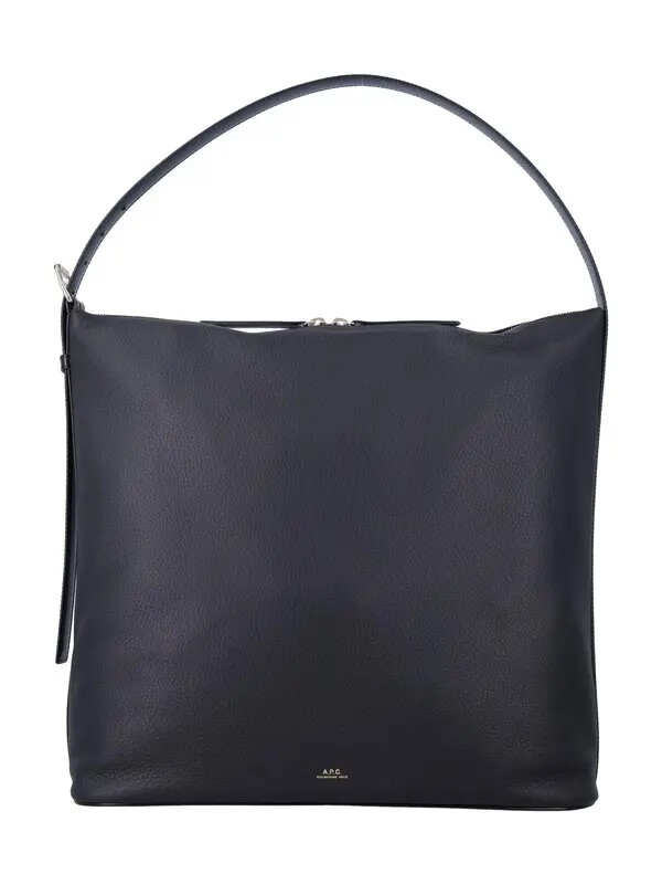 A.p.c. Vera Maxi Leather Bag - Black