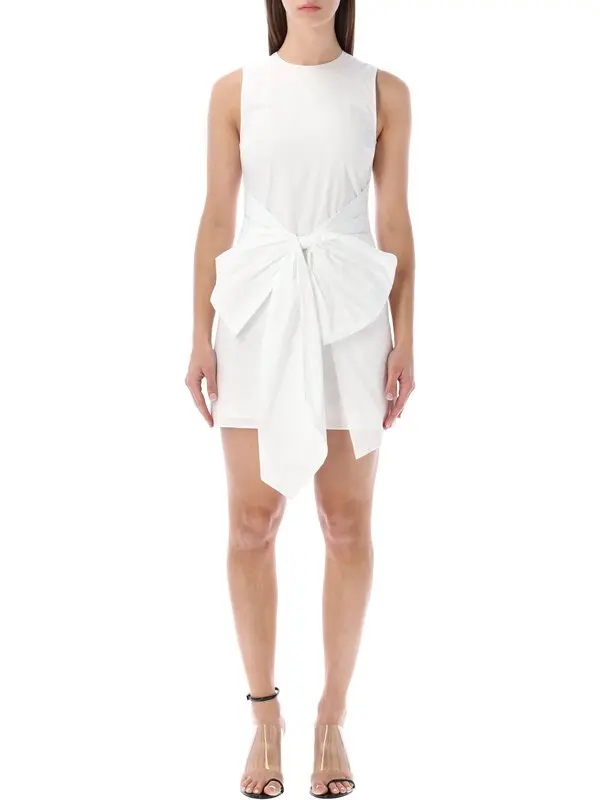 Remain Birger Christensen Mini Dress With Bow - White