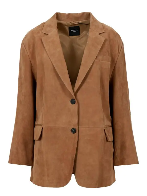 Max Mara Suede Single-breasted Jacket - Deserto