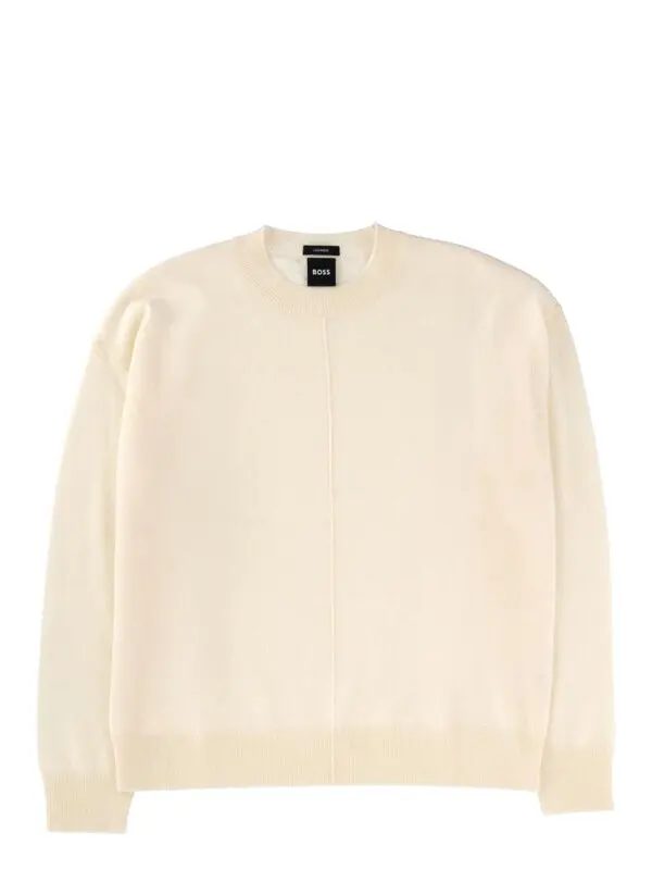 BOSS Fascona Relaxed-fit Sweater - White