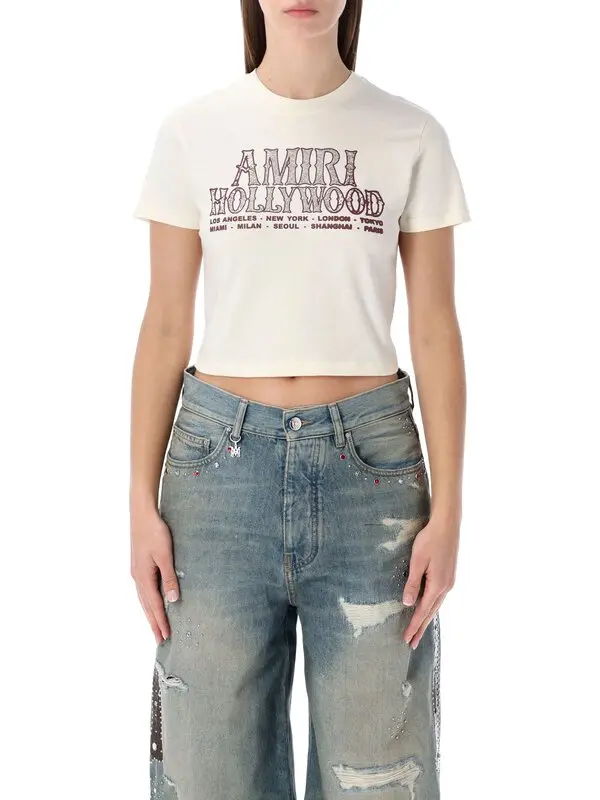 Amiri Hollywood Baby Tee - Linen