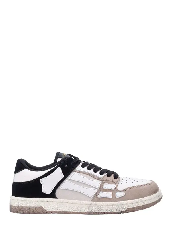 Amiri Skel Top Low Sneakers - Black White Beige