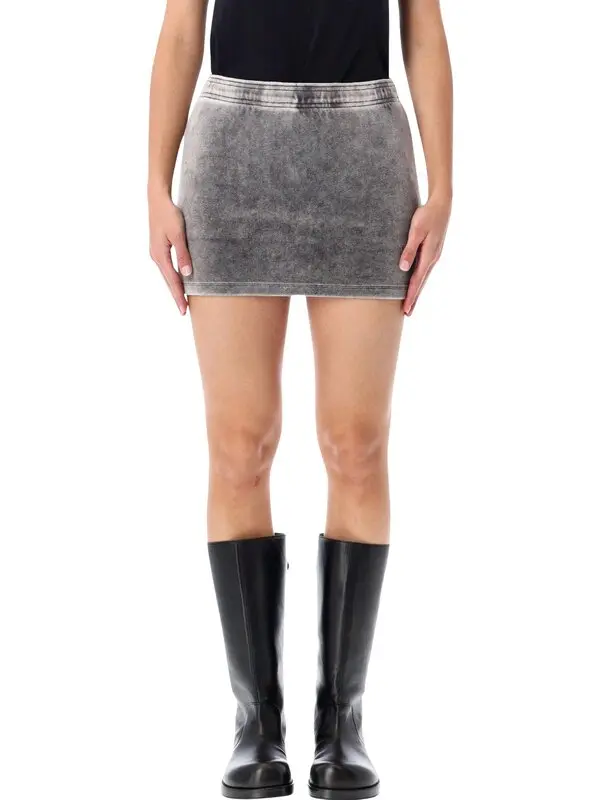 Alexander Wang Mid Rise Mini Skort - Washed Alloy
