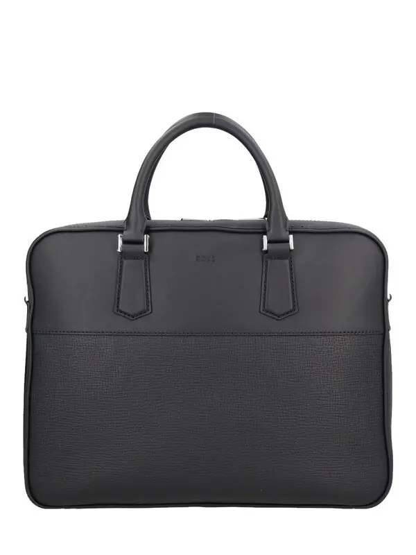 BOSS Leather Briefcase - Black