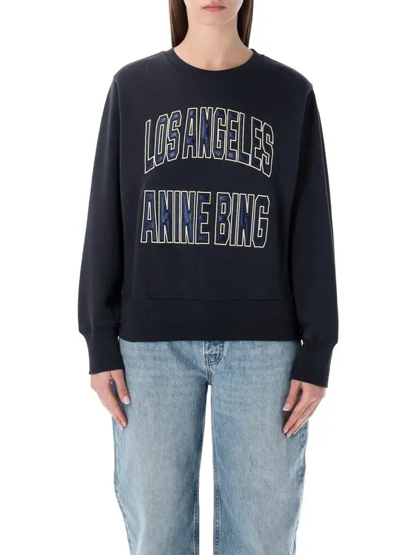 ANINE BING Harry Shrunken Sweatshirt - Vintage Black