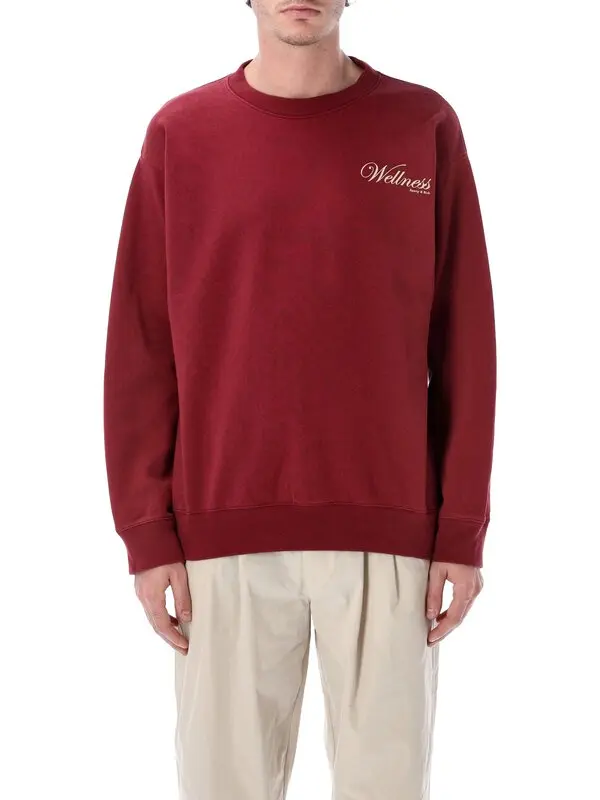 SPORTY & RICH Soho Crewneck Sweatshirt - Merlot