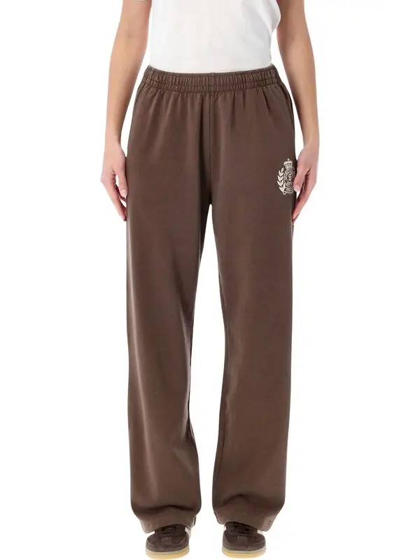 SPORTY & RICH Ny Crest Sweatpants - Brown