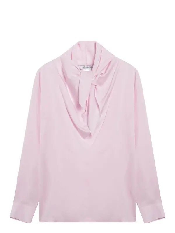 Max Mara Silk Charmeuse Blouse - Pink