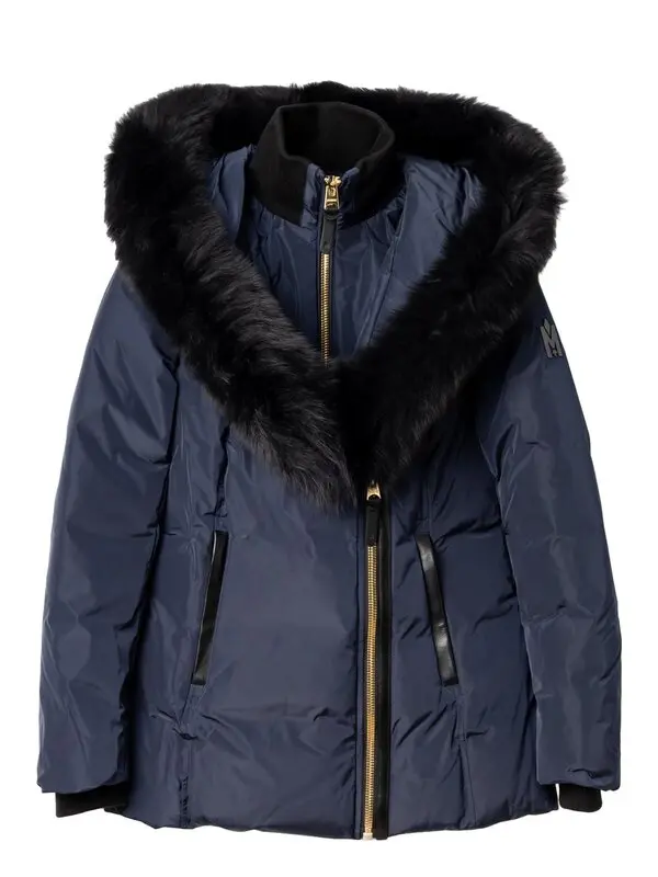 Mackage Fur Trimmed Down Jacket - Blue