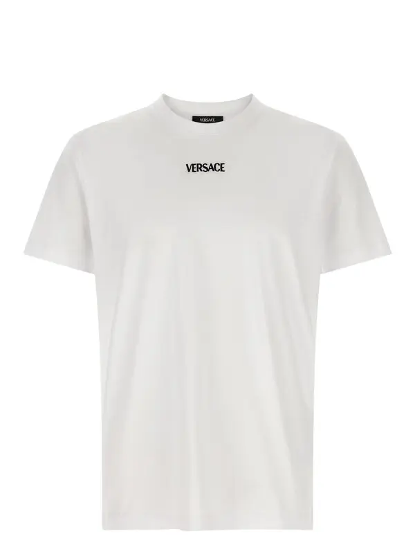 Versace Logo' T Shirt - White