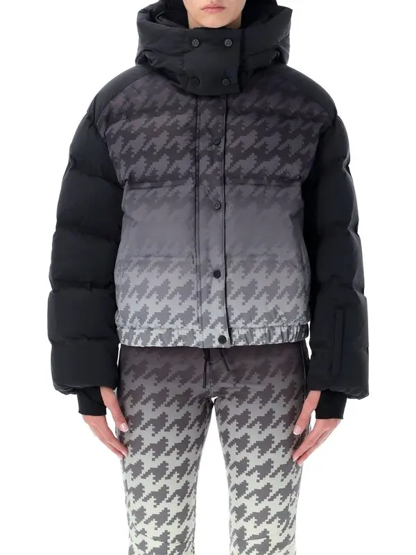 Perfect Moment Houndstooth Puffer Jacket - Pied Pul Degrade