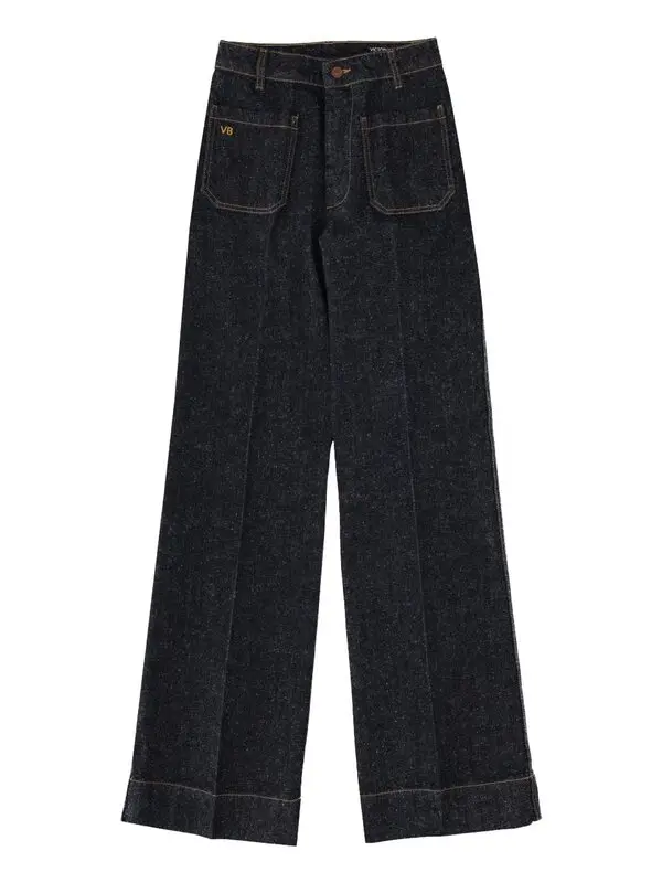 Victoria Beckham Alina Wide Leg Jeans - Blue