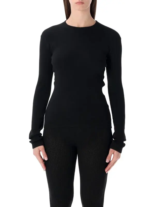 Fear Of God Ribbed Long Sleeve Top - Vintage Black