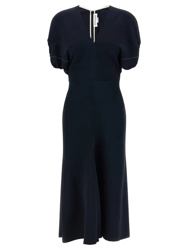 Victoria Beckham Edith Cady Dress - Blue