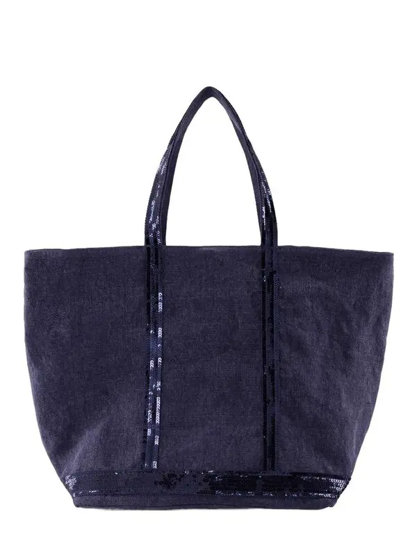 Vanessa Bruno Cabas L Linen Shopper Bag - Blue