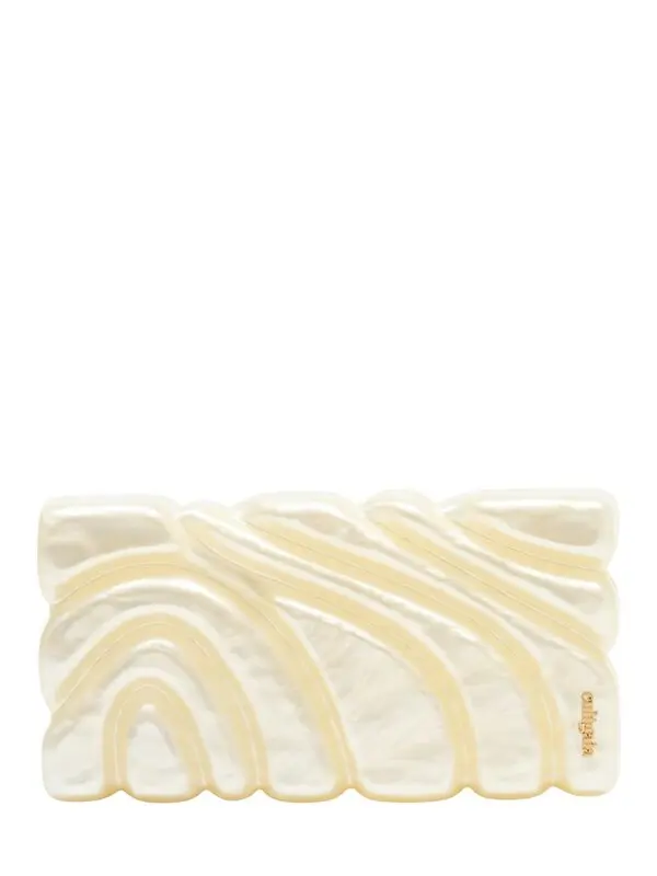 Cult Gaia Aura Acrylic Clutch - Ivory