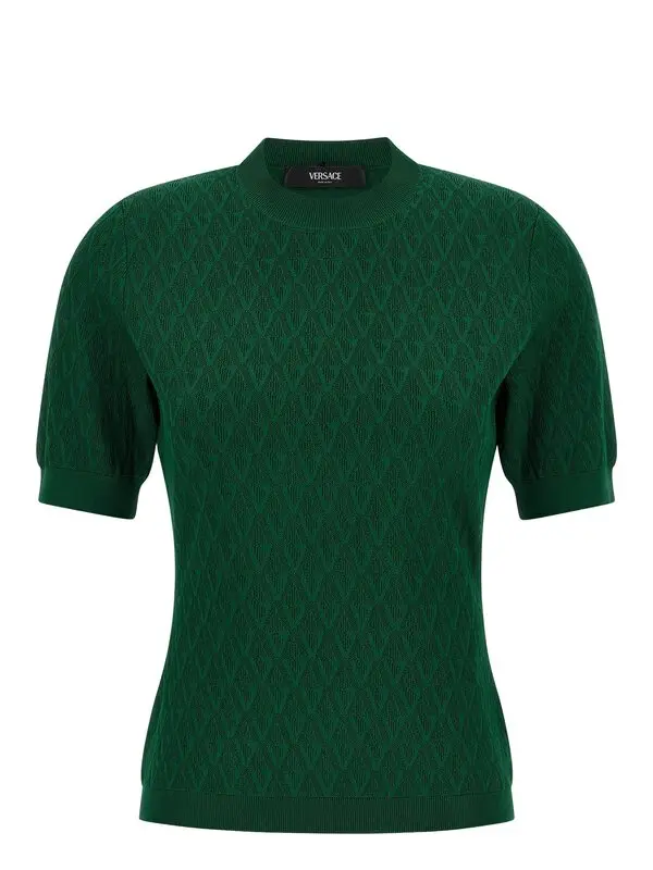 Versace V-pattern T-shirt - Green