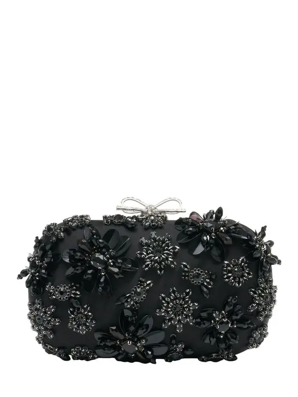 SELF-PORTRAIT Silk Clutch - Black