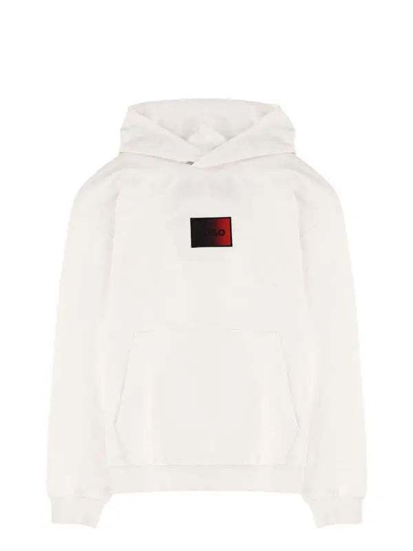 Hugo Sweatshirt With Logo Patch - White