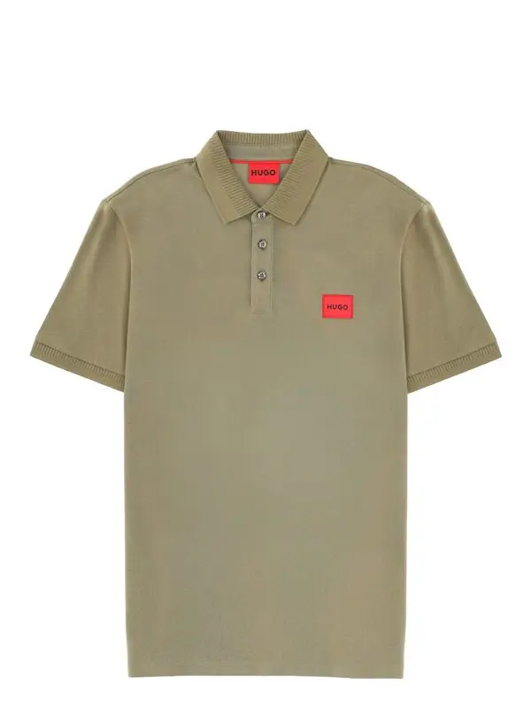Hugo Polo With Logo Patch - Green