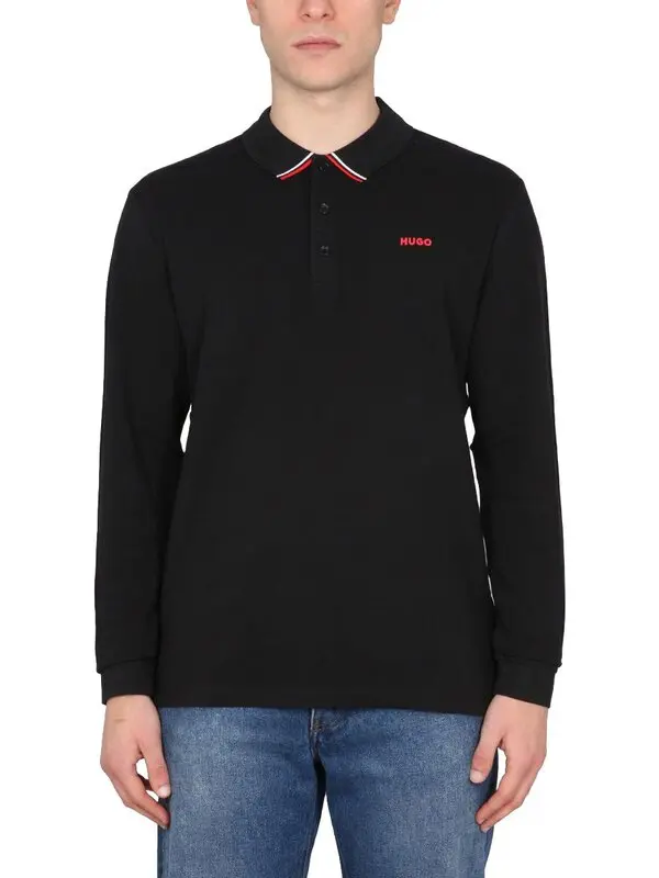Hugo Polo With Logo - Black