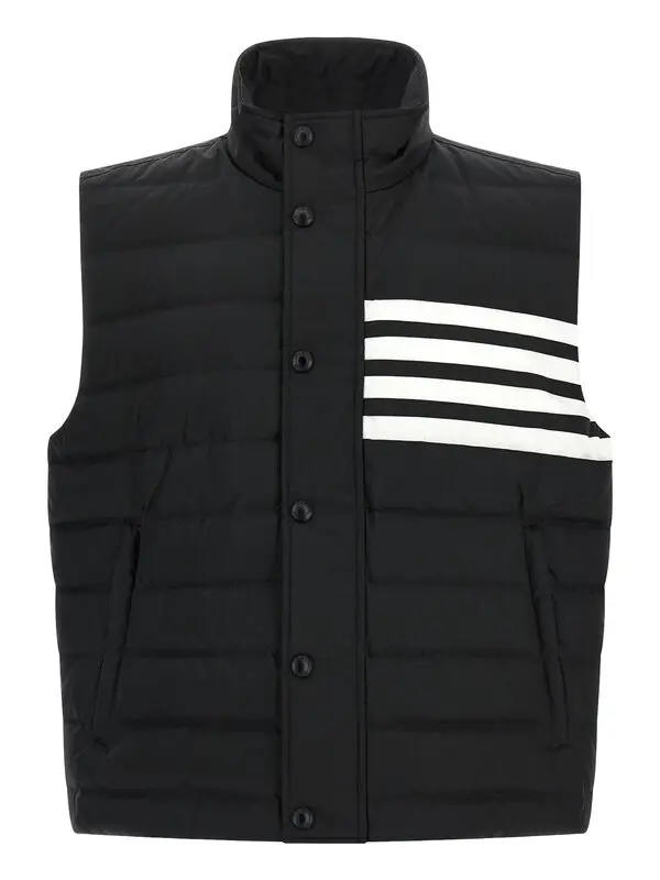 Thom Browne Quilted Down Vest - White/black