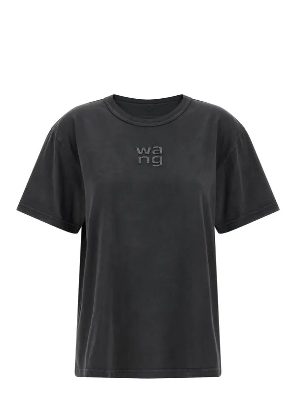 Alexander Wang Hotfix Logo T-shirt - Black