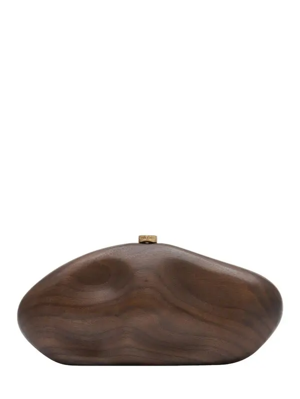 Cult Gaia The Caldera Clutch - Brown